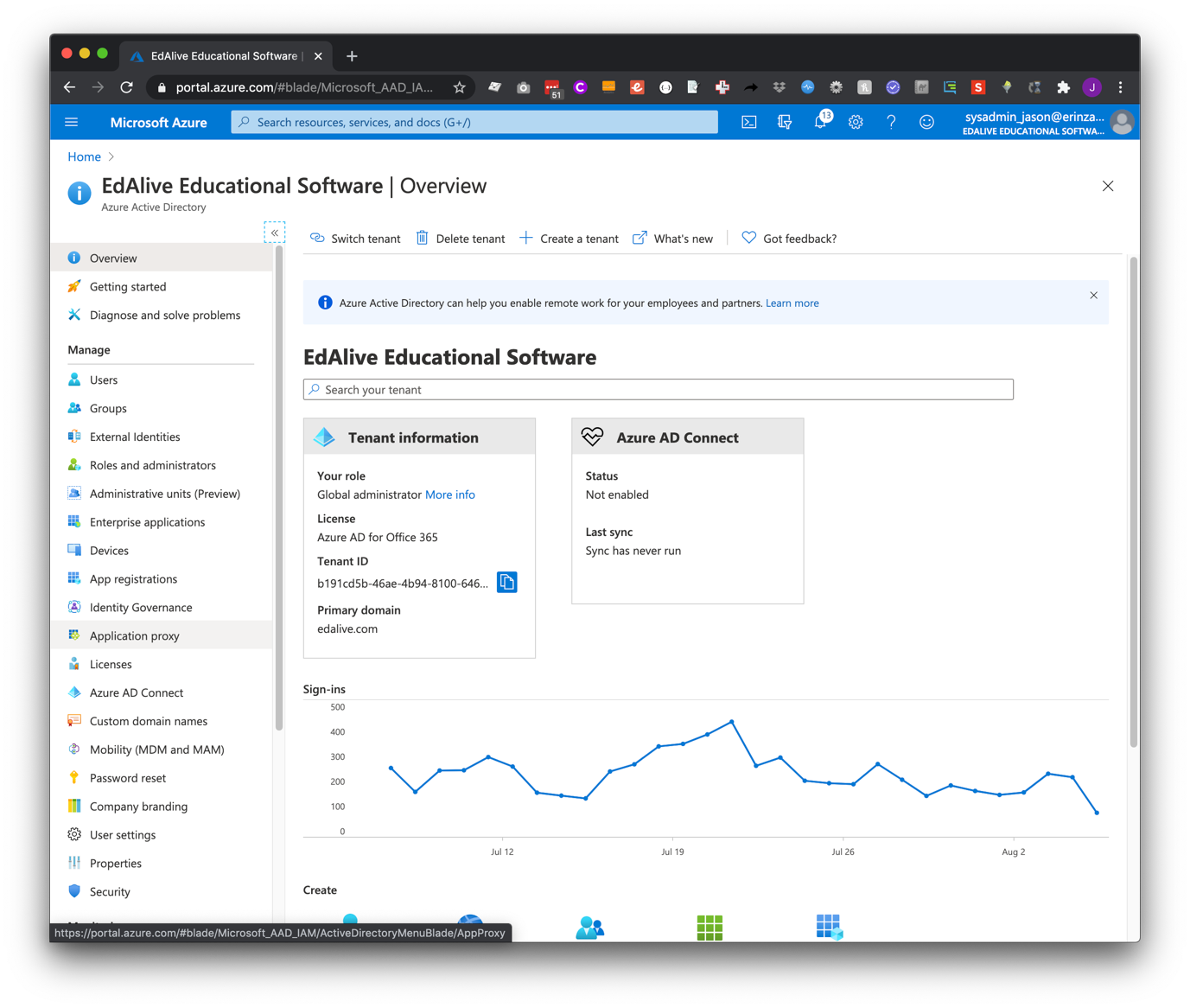 EdAlive Central (Schools) - SSO - Azure App Setup Process